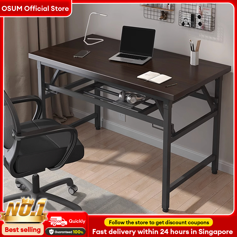 Folding Table Dining Table Foldable Table Study Desk Foldable Computer Table Free installation ...