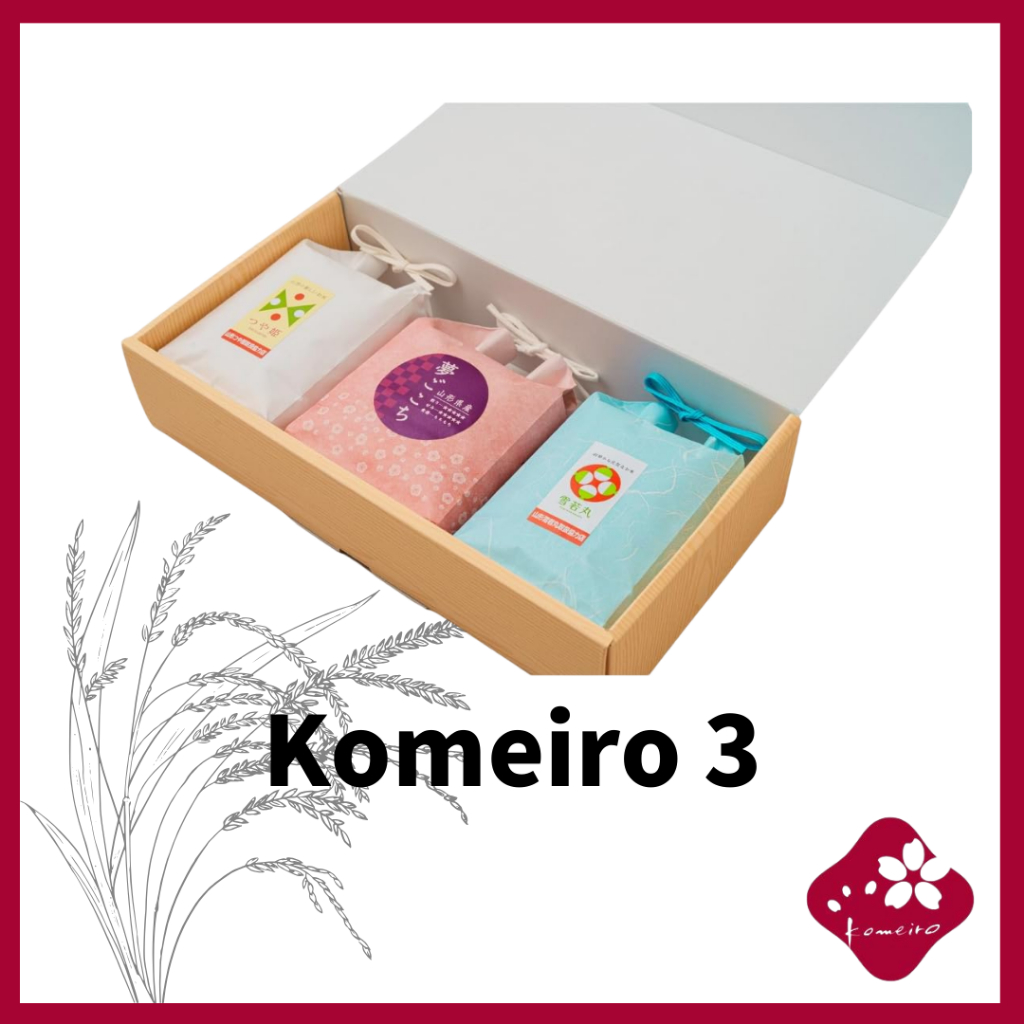 【Direct From Japan】Yamagata Rice Tasting Set Rice Color 3 varieties ...