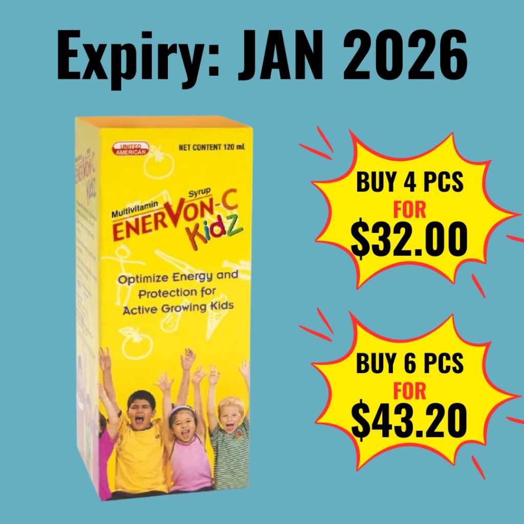 Enervon-C Kidz Syrup 120ml Kids Multivitamin Vitamin C and Vitamin B ...