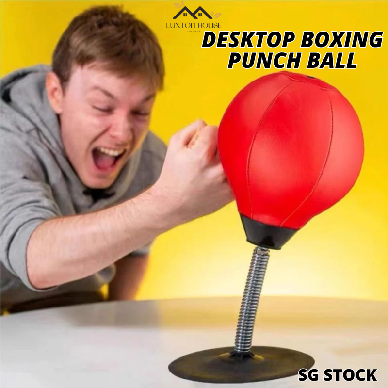 {SG} Desktop Boxing Punch Ball Free Standing Stress Buster Relief w ...