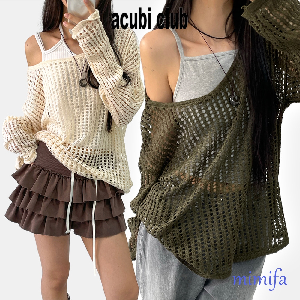 ACUBI CLUB more loose net knit (4colors) | Shopee Singapore
