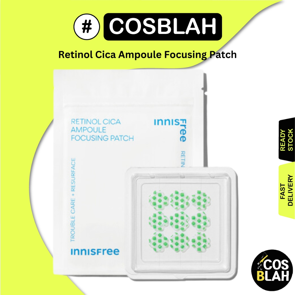 Innisfree Retinol Cica Ampoule Focusing Patch 1 Pc ( 9 Patches in 1 ...