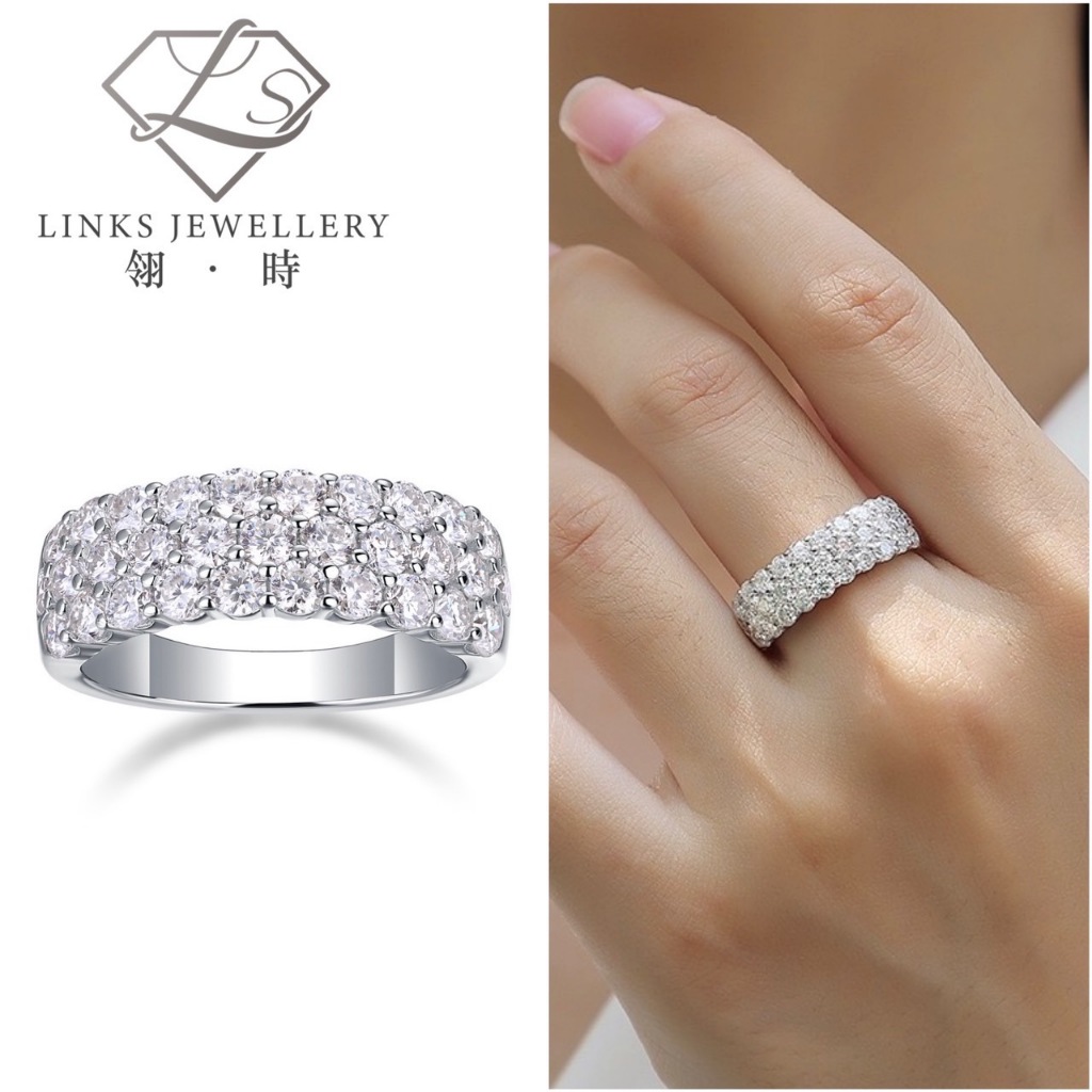 [Real Moissanite]Can Pass Diamond Test 18K Gold Phantom Group Mosaic ...