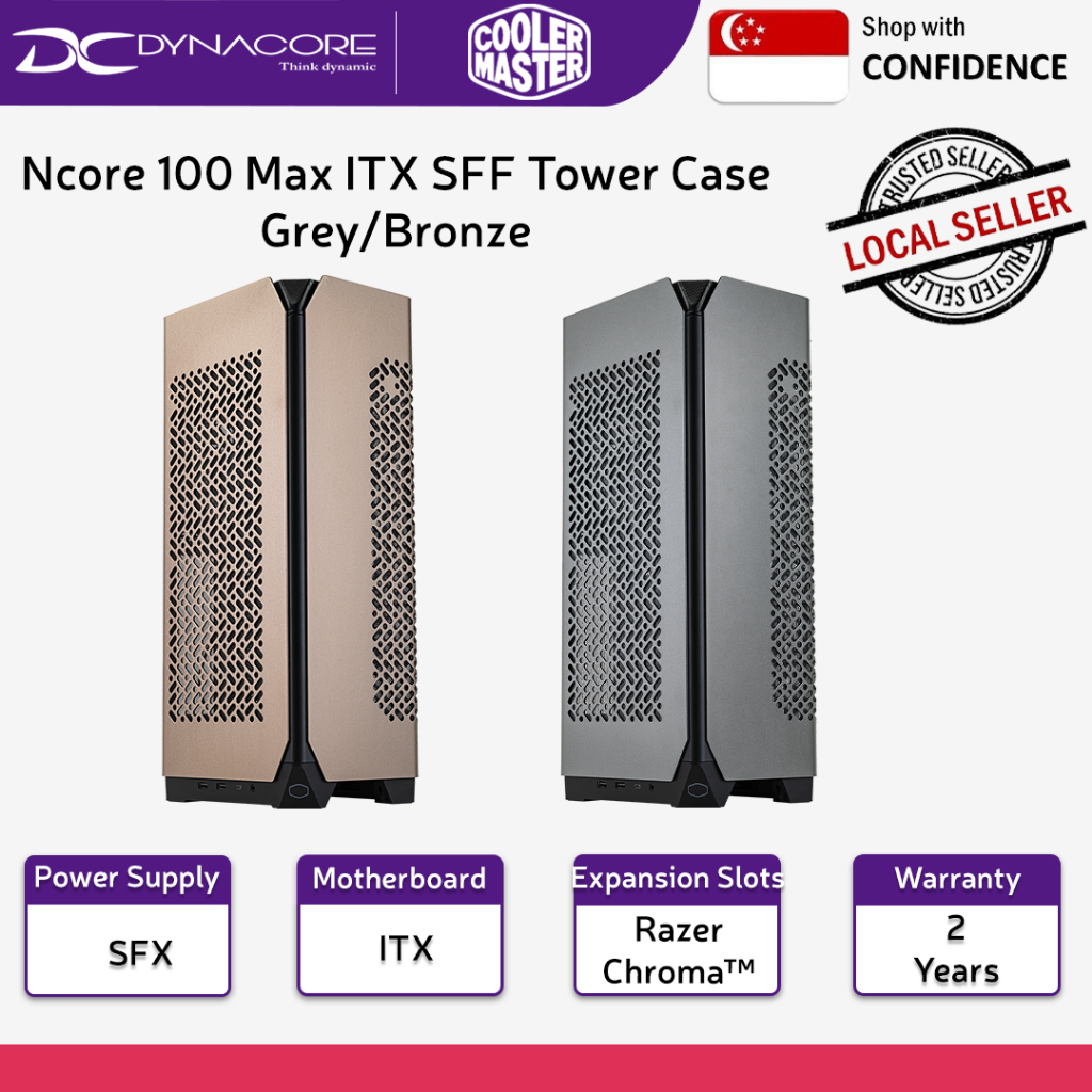 Cooler Master Ncore 100 Max ITX SFF Tower Case with 850W ATX3.0 PSU and ...
