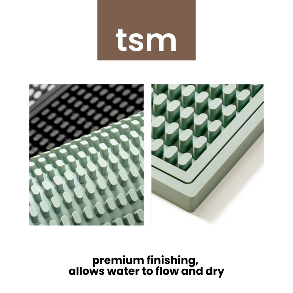 TSM Silicone modular water draining drying bar mat for drinks and ...
