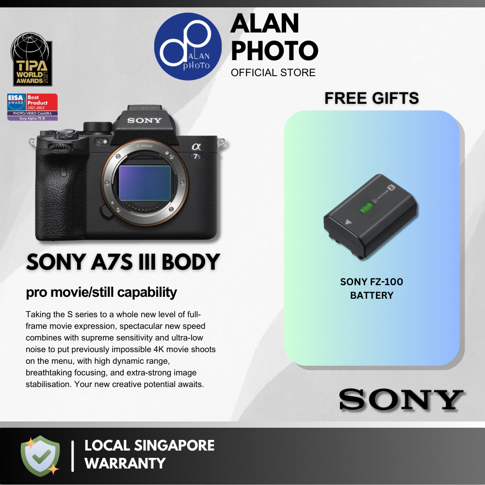 Sony A7SM3 A7SIII & A7S III & A7S3 & 7S Mark iii Mirrorless Digital Camera Body Only I Sony ...