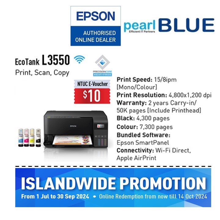 [READY STOCK] Epson EcoTank L3550 Ink Tank Printer｜HOME PRINTING AT A ...