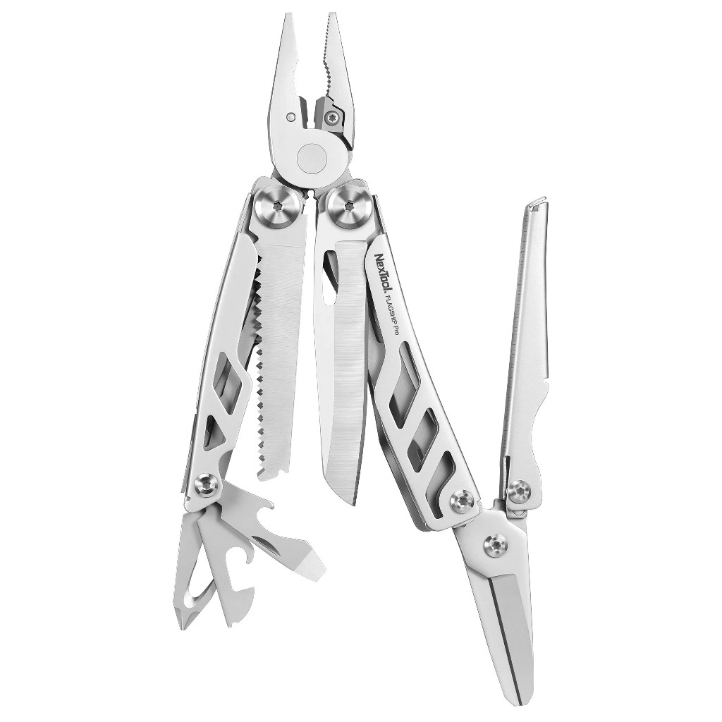 NexTool Flagship Pro Silver Multi-Tool 16 Functions with Pouch | Shopee Singapore