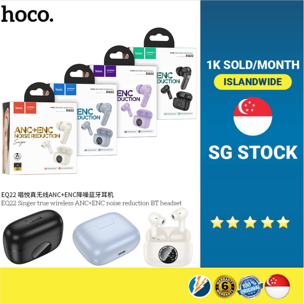 [SG]Hoco EQ22 TWS Wireless EarbudsHeadphones Stereo Ear Buds Noise ...