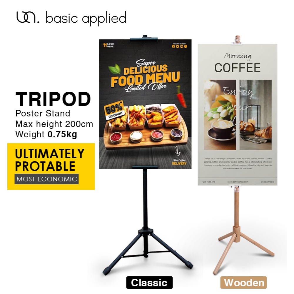 Tripod Poster Stand | Double Sided Kapaline Foamboard Standee ...