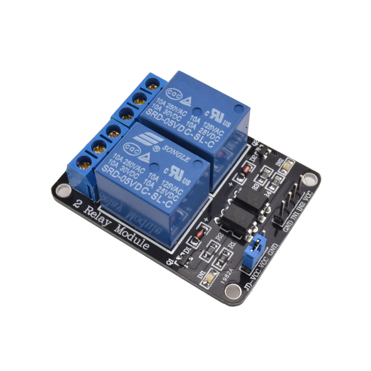 Standard 2 Channel Relay Control Module ( 5V / 12V / 24V ) Optional ...