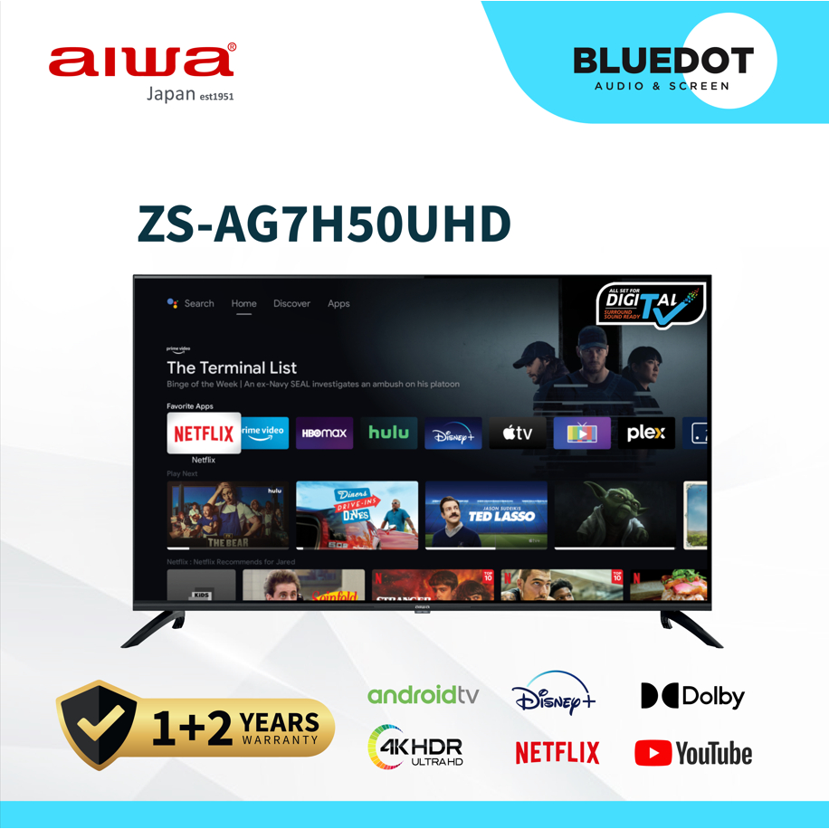 Aiwa 50″ | 4K Android 11 Smart TV | Frameless TV | ZS-AG7H50UHD ...