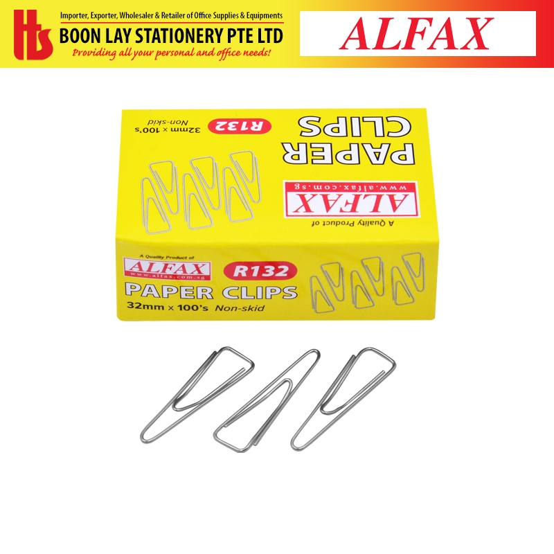 ALFAX Paper Clips 32mm - 100pcs per small box (R132) | Shopee Singapore