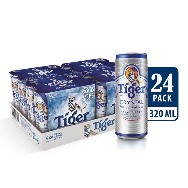 Bundle Of 24‼️ 320ml Tiger Crystal Beer [Carton Sales] | Shopee Singapore