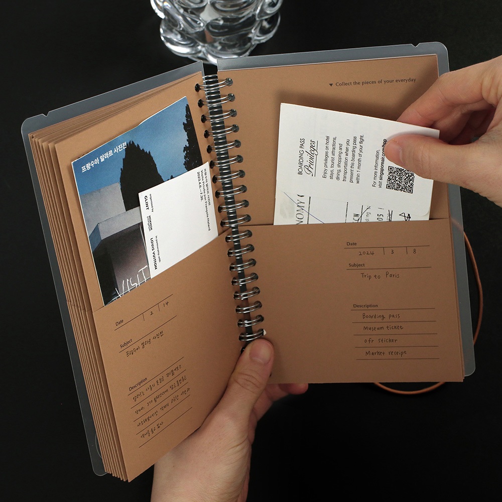 ARCHIVE PAPER POCKET photo binder sticker card collect book storage ...