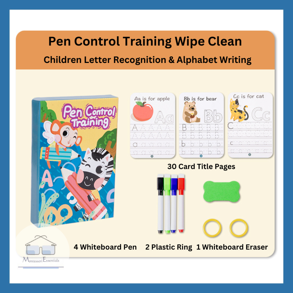 (ABC) Pen Control Training Wipe Clean Children Books Early Educational ...