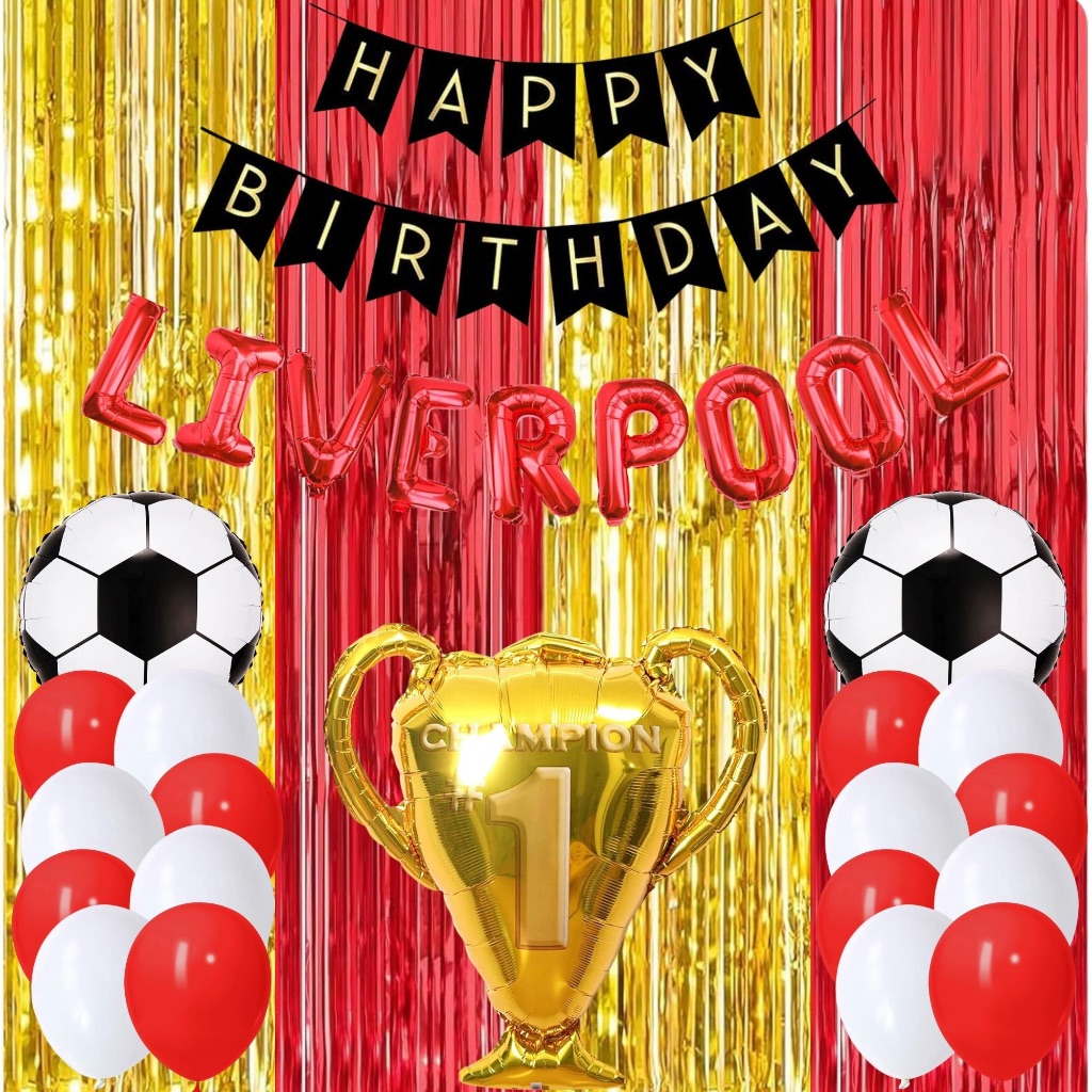 (SG Seller) Liverpool Soccer Birthday, Liverpool Birthday Decoration ...