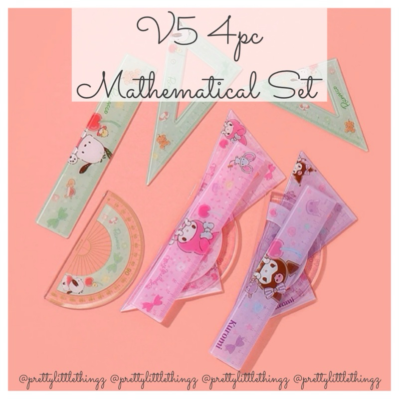 * SG READY STOCK * V5 4pc Mathematical Set (Pochacco, Kuromi, Melody ...