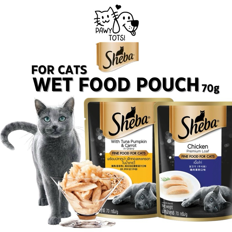 SHEBA Premium Cat Wet Food Pouch 70g | Chicken Tuna Bonito Crabstick ...