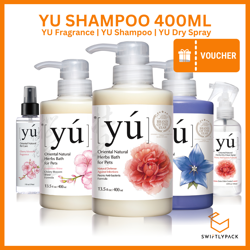 Yu Oriental Natural Herbs Care Shampoo For Pets(400ml), Dry Clean Spray ...