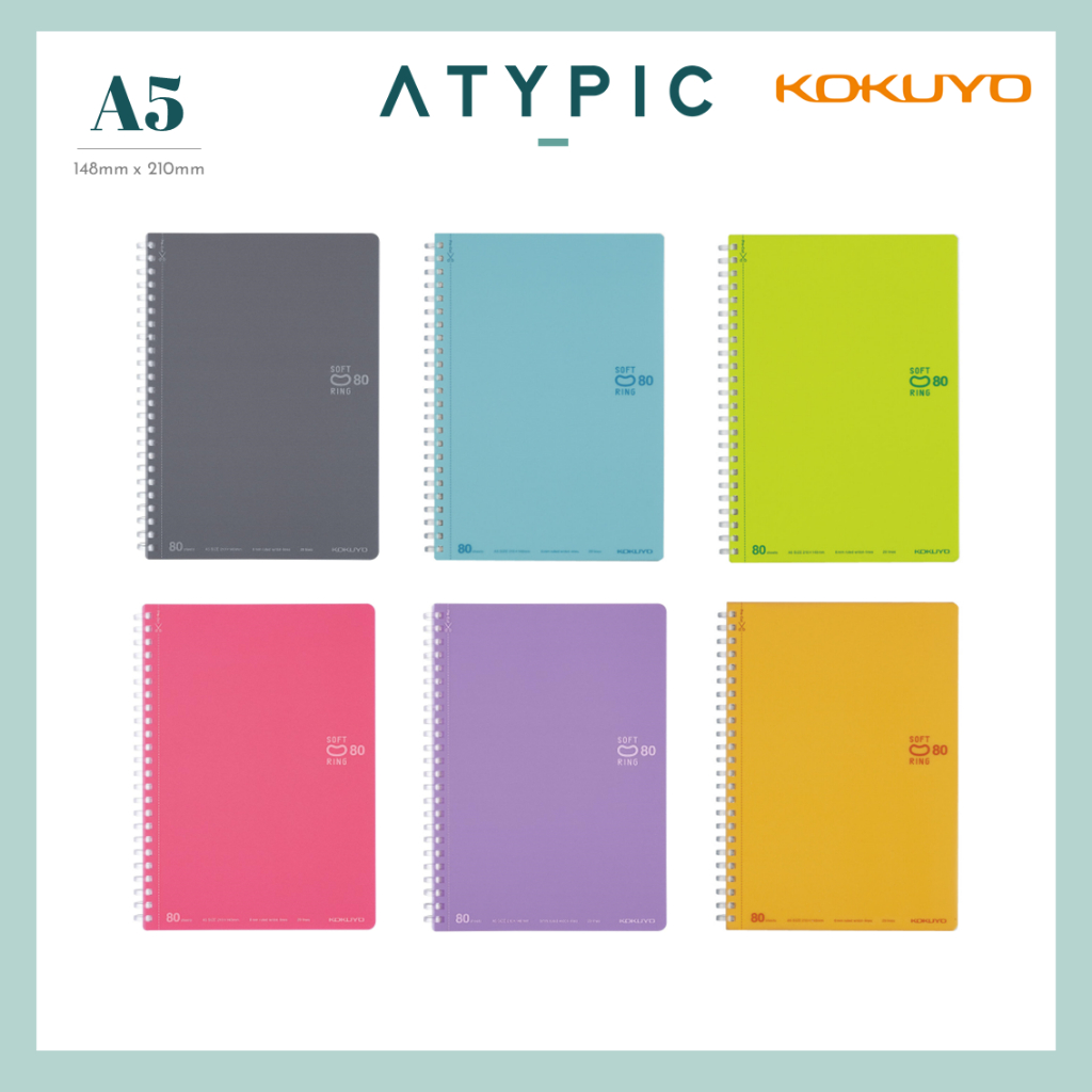 Kokuyo Soft Ring Notebook Colorful, A5, 80 Sheets | Shopee Singapore