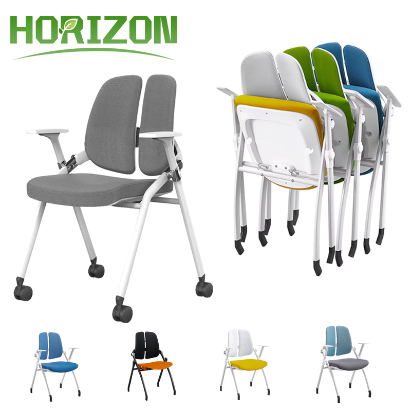 Ergonomic Foldable Training Chair with Elastic Backrest Folding Study ...