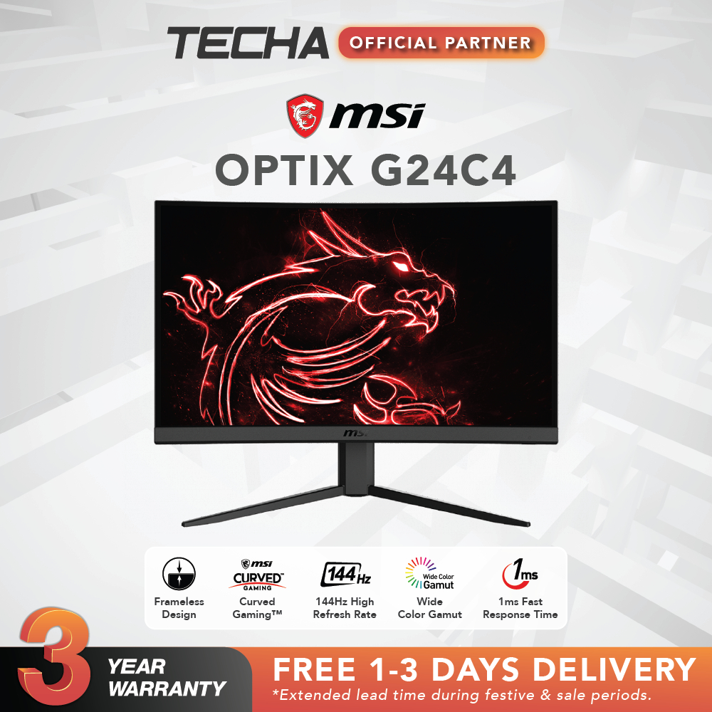 [FAST SHIP] MSI G24C4 | 23.6" FHD | 144Hz 1ms | VA | AMD FreeSync ...