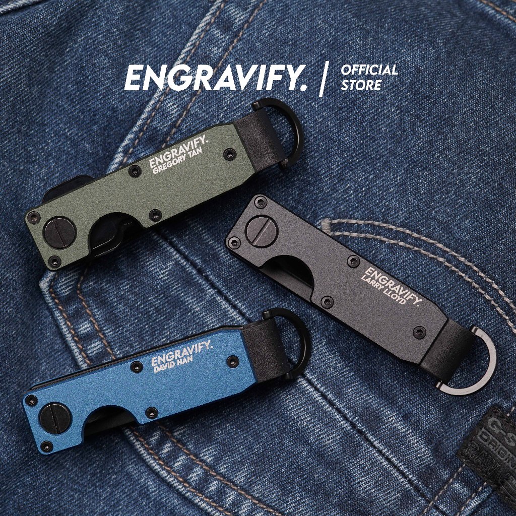 NEW ENGRAVIFY Custom Name Compact Men Key Holder - Minimalist Keyholder ...