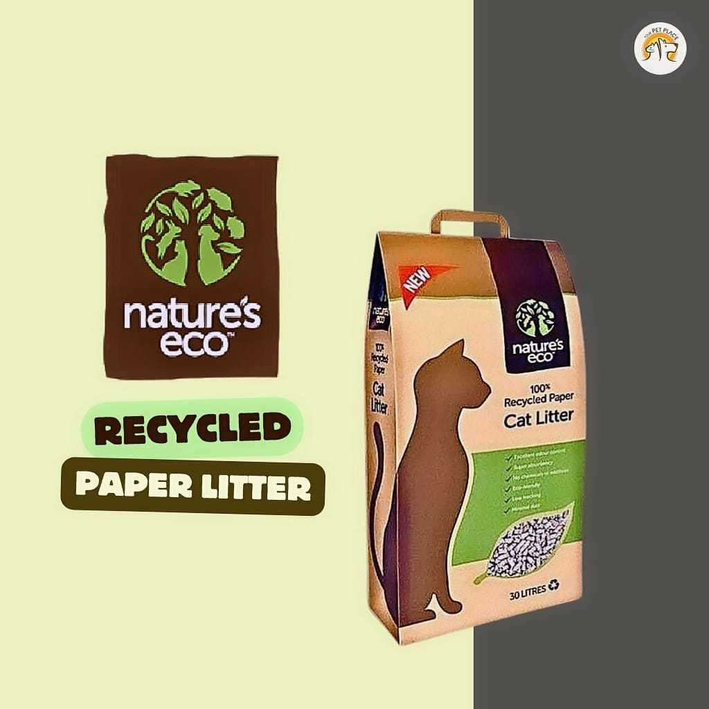 Nature's Eco Cat Recycled Paper Litter 30L | Shopee Singapore