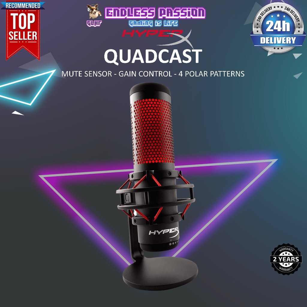 HyperX QuadCast USB Condenser Gaming Microphone | Shopee Singapore