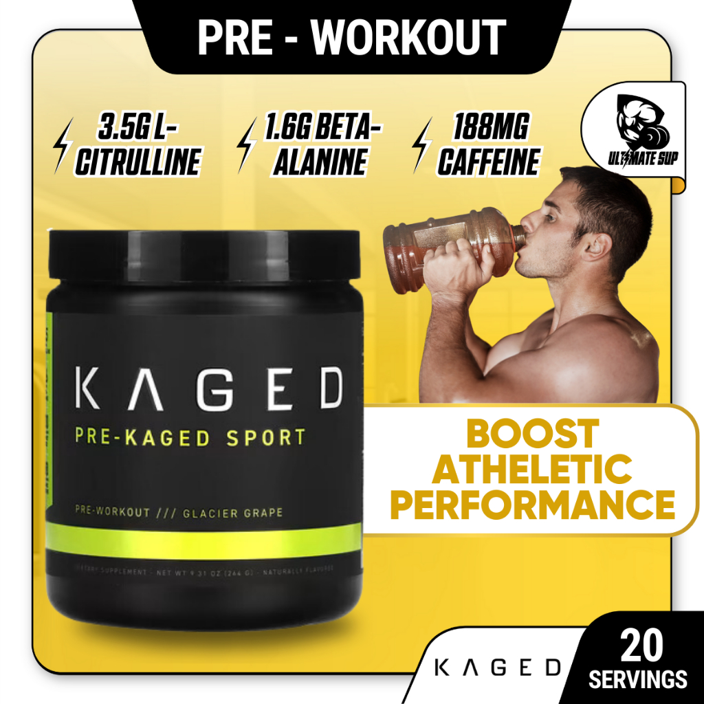 Kaged, PRE KAGED Sport, Pre Workout Powder, Energy Supplement for ...