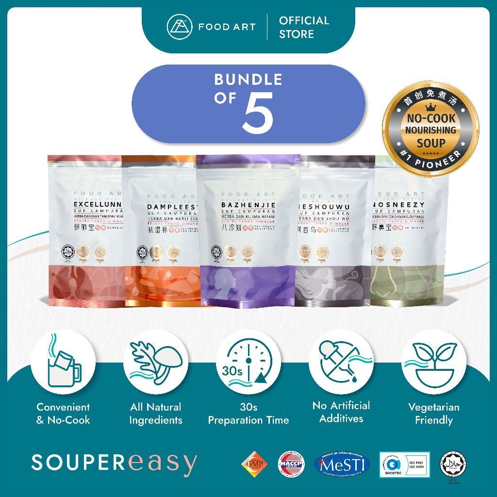{Bundle of 5} Food Art SouperMum SouperKid Soups Small Packs 速宝妈 ...
