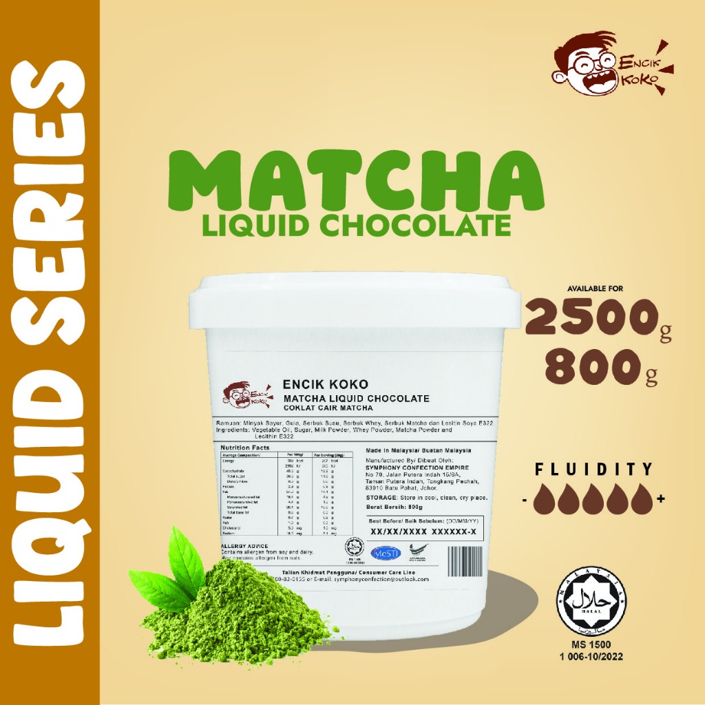 Matcha Liquid Chocolate - Topping (Matcha Origin from Japan) | Shopee ...