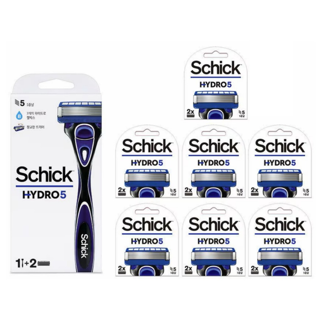 SCHICK HYDRO 5 Razor Shaver 1-Body + 16-Blade, Safe Razor with Flip ...