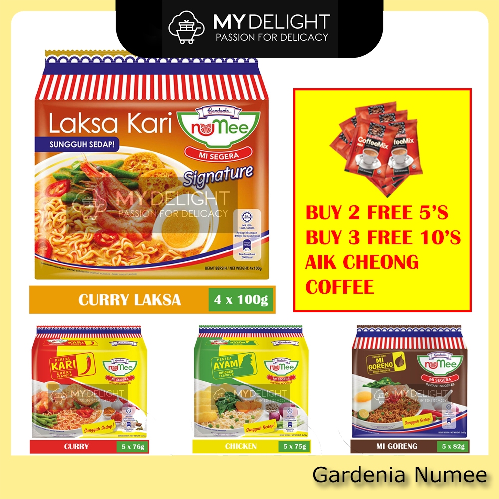 Gardenia Numee Instant Noodle Curry Laksa Chicken Mi Mee Goreng Noodle ...