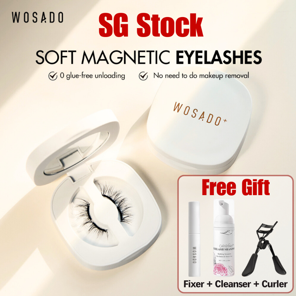 WOSADO【SG】Magnetic Eyelash Lash False Eyelash Soft Magnetic Lash ...