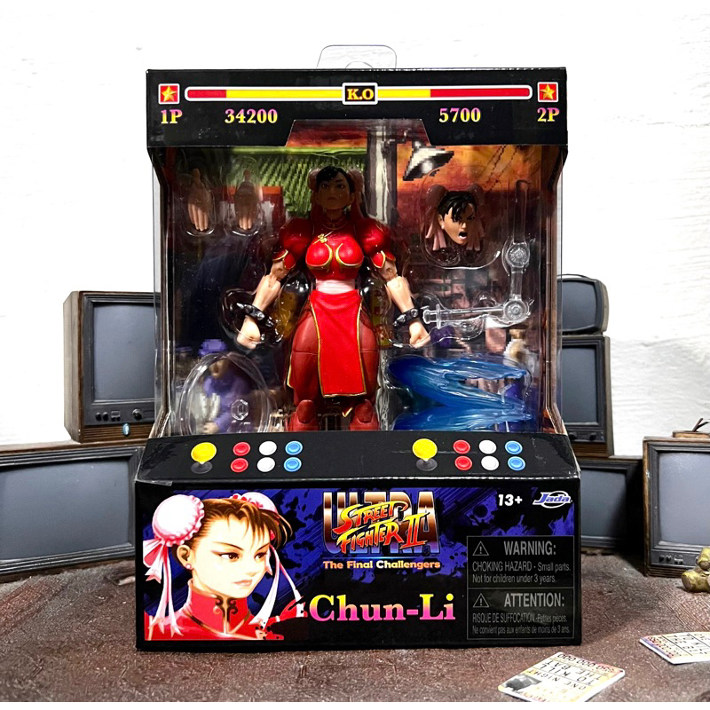 Jada Toys Ultra Street Fighter II The Final Challengers 6 Chun Li Red ...