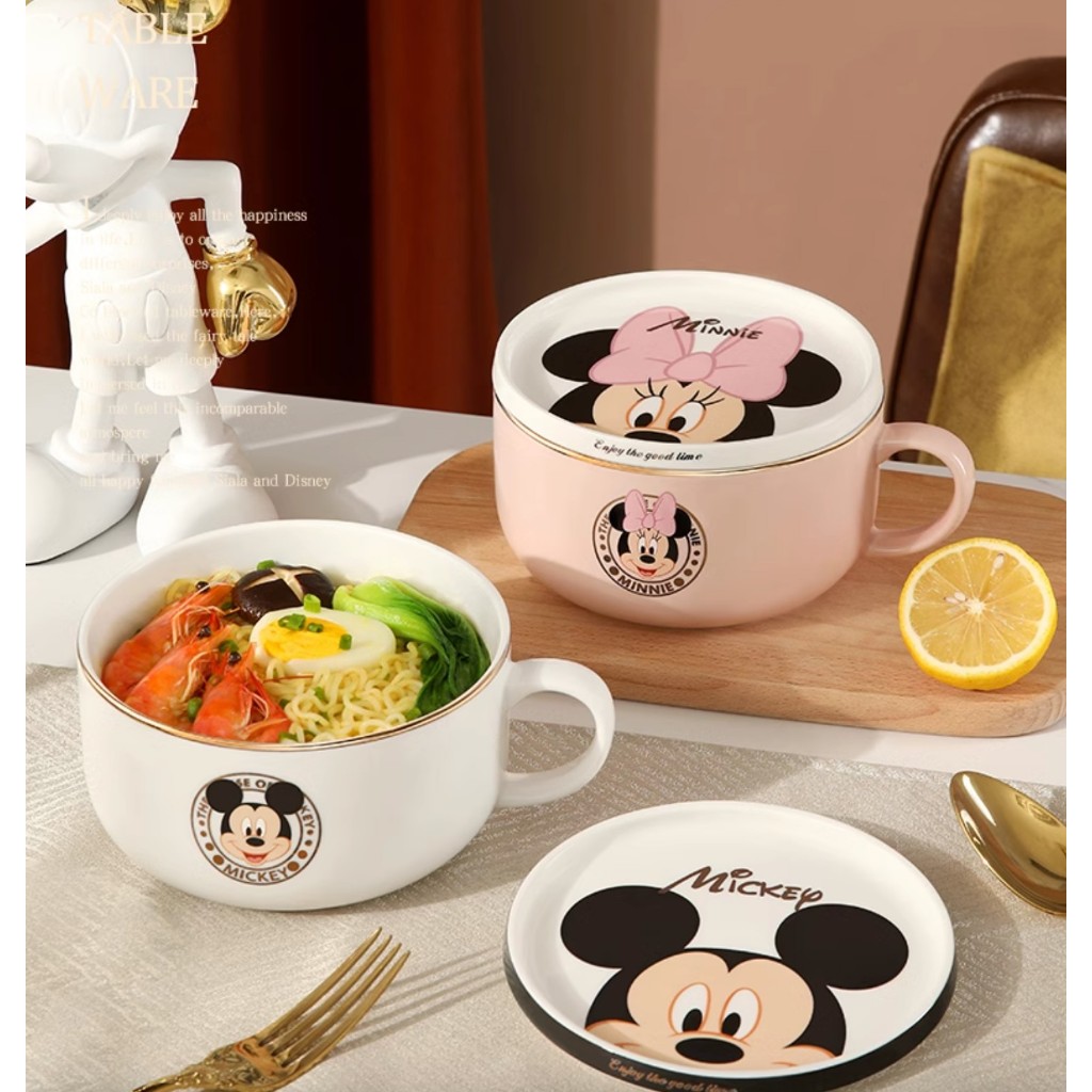 [SG STOCK] Disney Mickey Minnie Mouse Ceramic Lunch Box Food Instant ...