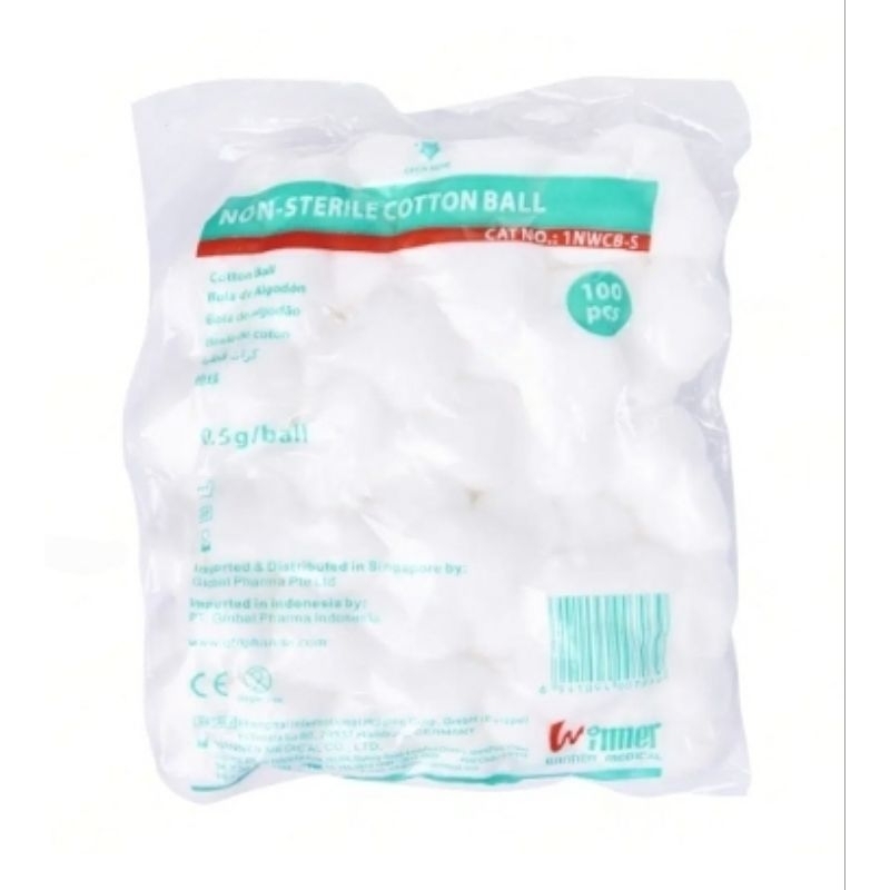 100pcs winner 0.5g cotton ball in zip lock (non sterile) | Shopee Singapore