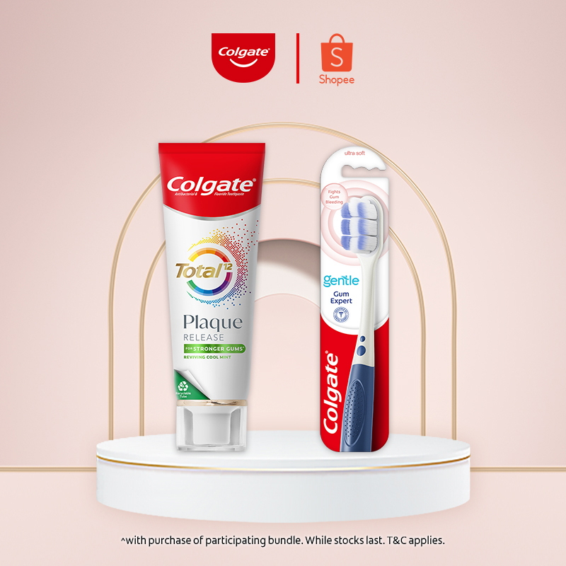 Colgate Gentle Gum Expert Toothbrush 1s + Total Plaque Release 95g ...