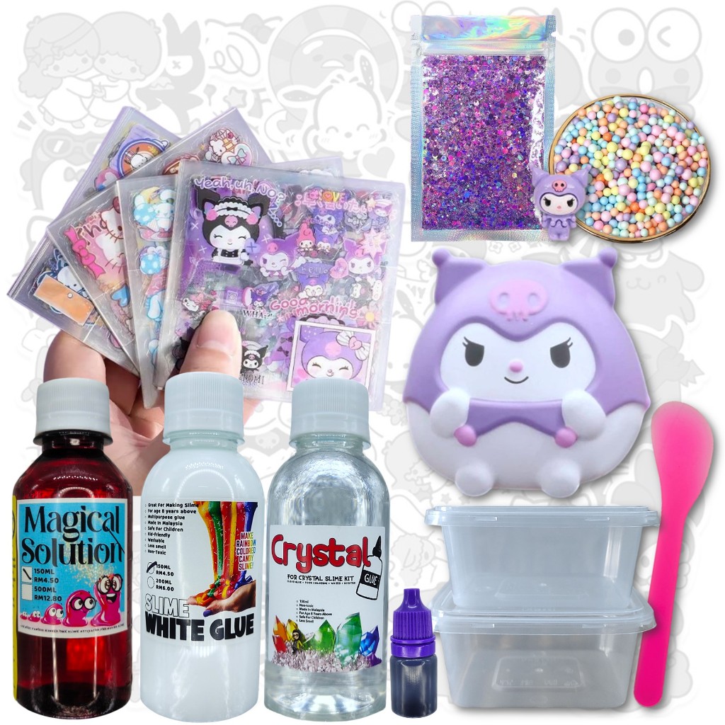 3IN1 SANRIO SLIME & SQUISHY SENSORY TOOLS KIT BOX - BIRTHDAY BOX DIY ...