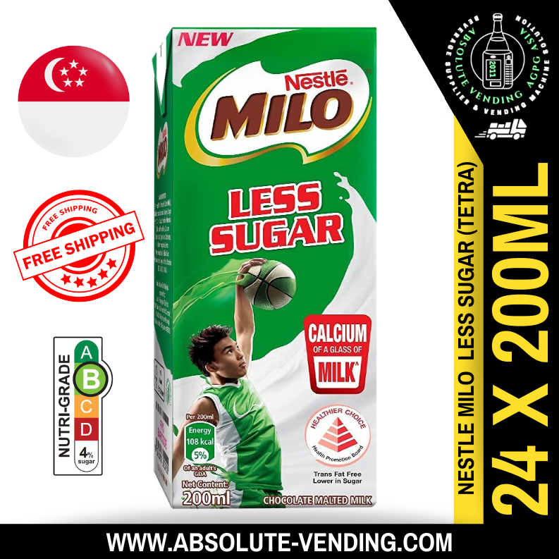 NESTLE Milo Less Sugar 200ML X 24 (TETRA) | Shopee Singapore