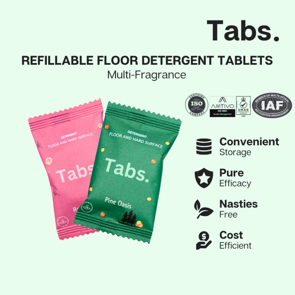 Tabs - Multi-Fragrance - Refillable Floor Detergent Cleaning ...