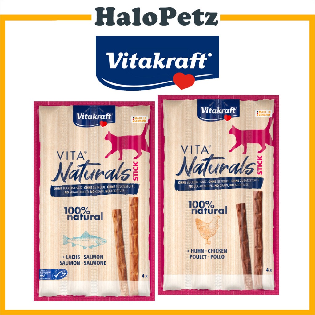 Vitakraft - Vita Naturals Cat Stick 4pcs for Cats | Salmon | Chicken ...