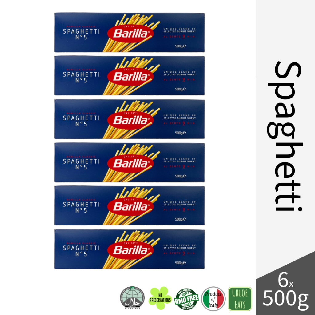 Barilla Italian pasta Spaghetti No 5 - Bundle 6x500g | Shopee Singapore