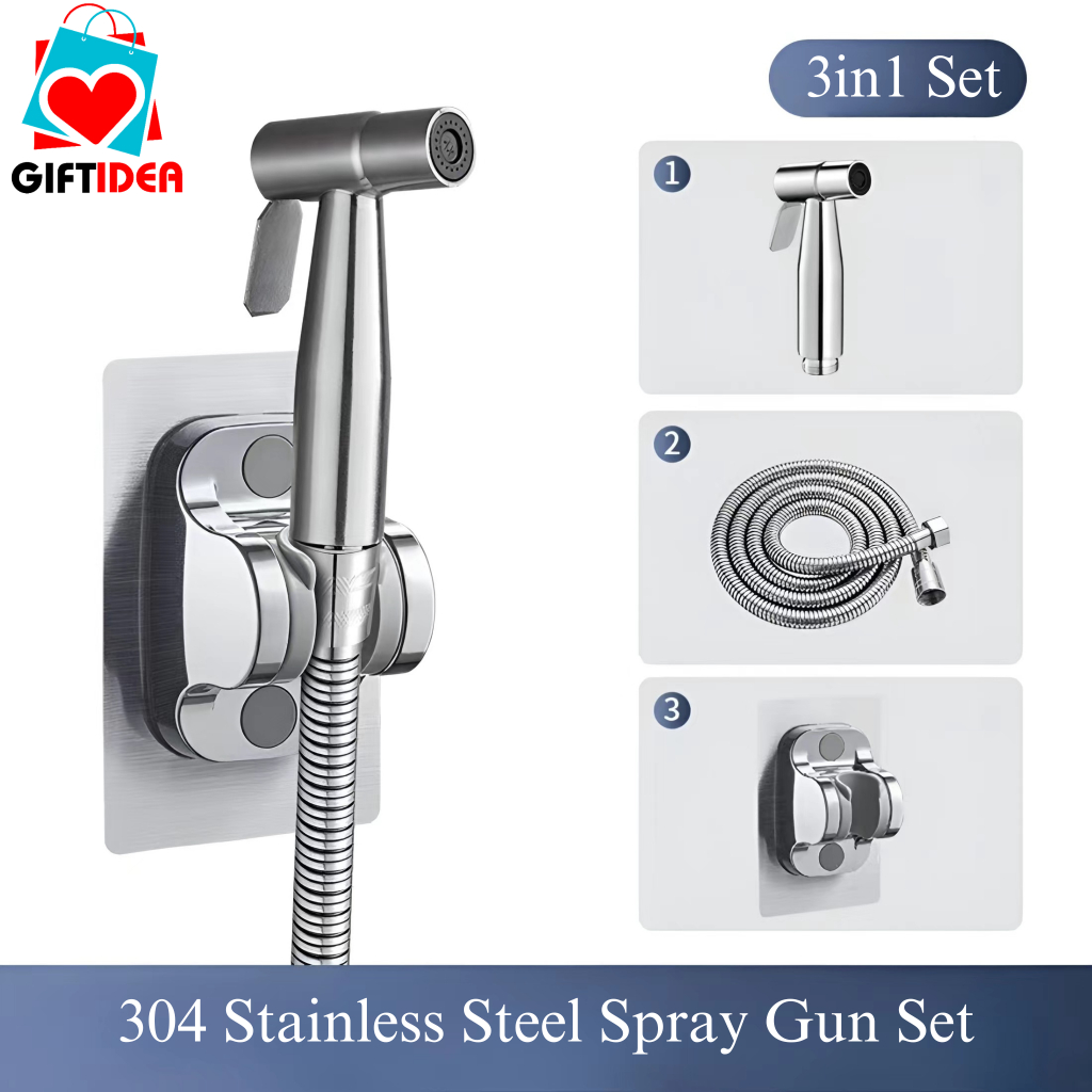 Toilet Sprayer Gun Bidet Sprayer Set 304 Stainless Steel Household ...