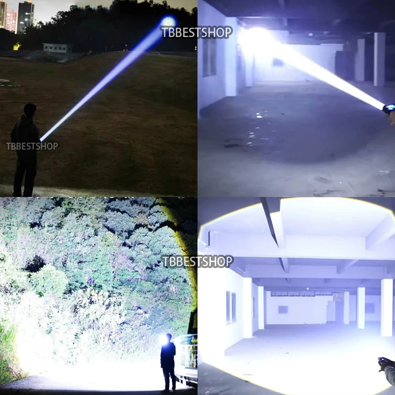 👍5500W Long Distance Laser Flashlight White laser LED Flashlight Super ...