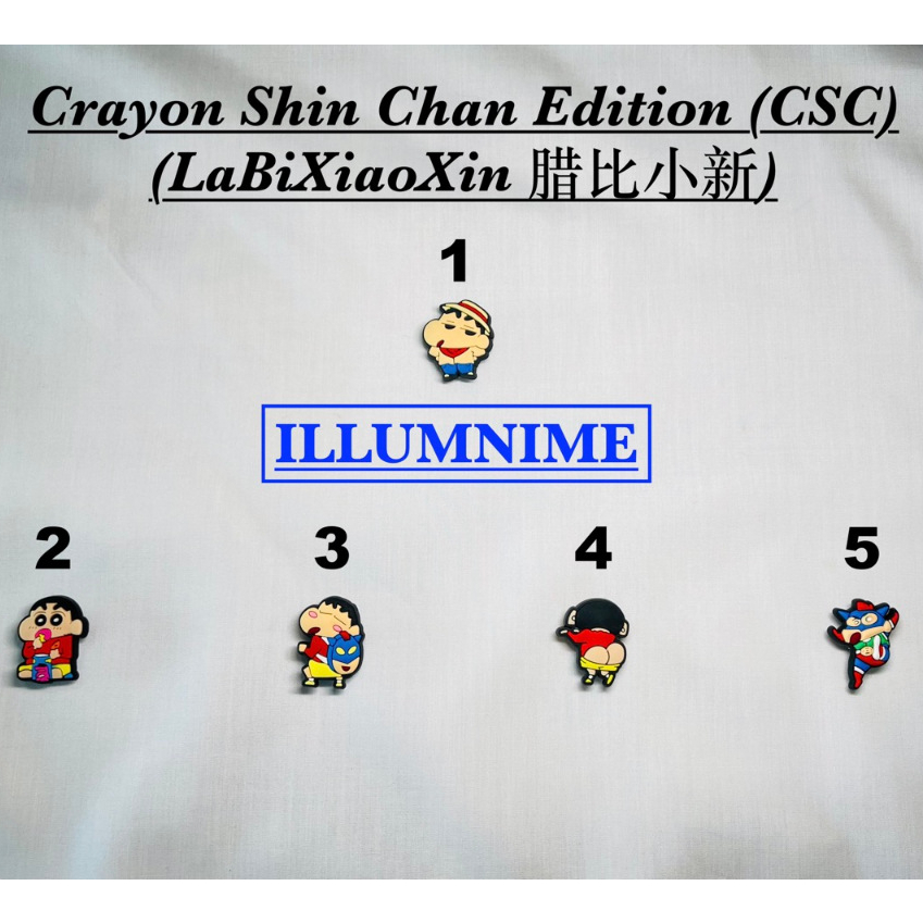 [SG LOCAL STOCK] Shoe Charms (PVC) Jibz Crayon Shin Chan Edition (LaBiXiaoXin 腊比小新) | Shopee ...