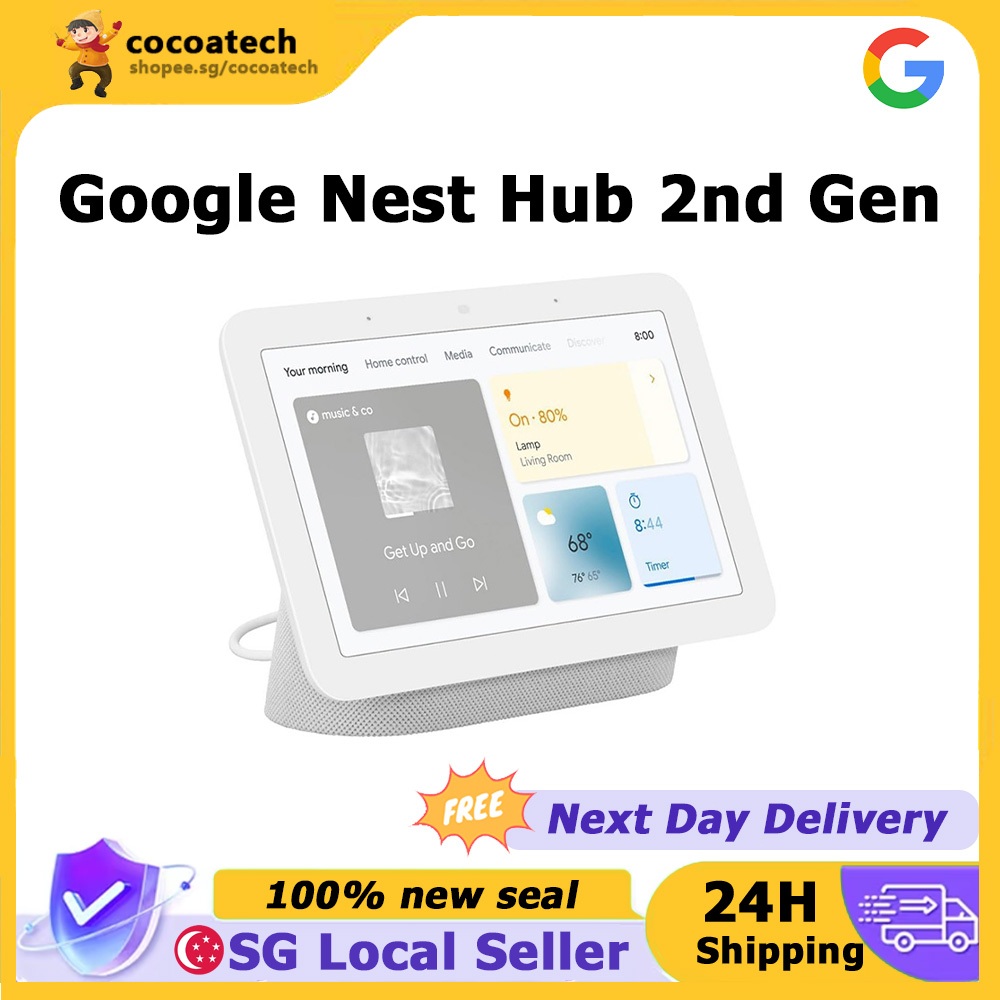 Google Nest Hub 2nd Gen 7” Smart Display with Google Assistant LCD touchscreen [Next Day ...