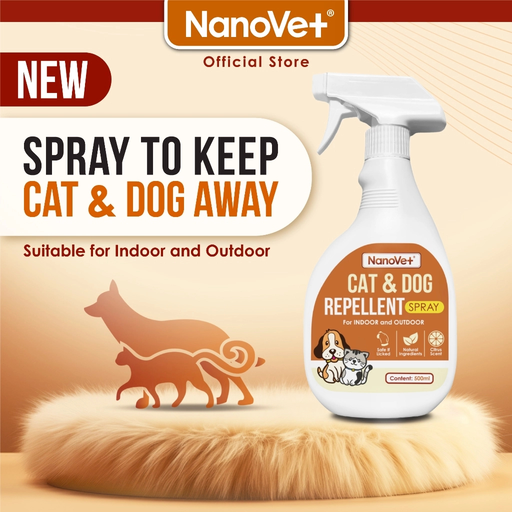 🐾 Nanovet Cat and Dog Repellent Spray (500ml) – Safe, Effective & Long ...